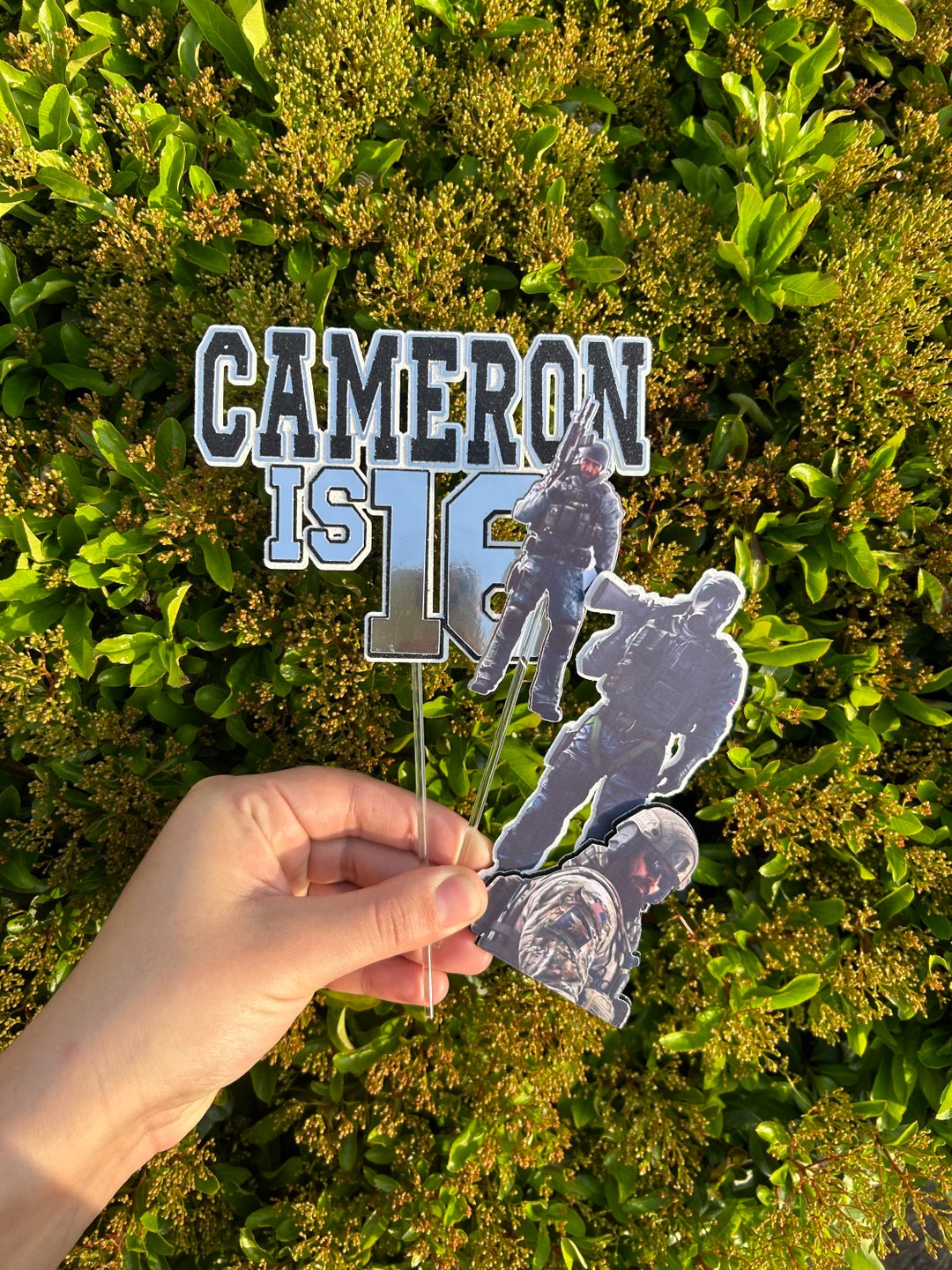 Army Cake Topper Military, Gaming Cake Topper, Boys Cake Topper, Cake ...