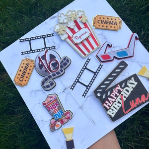 Cinema Cake Topper, Movie Cake Topper, Movie Lover Gift, Film Cake ...