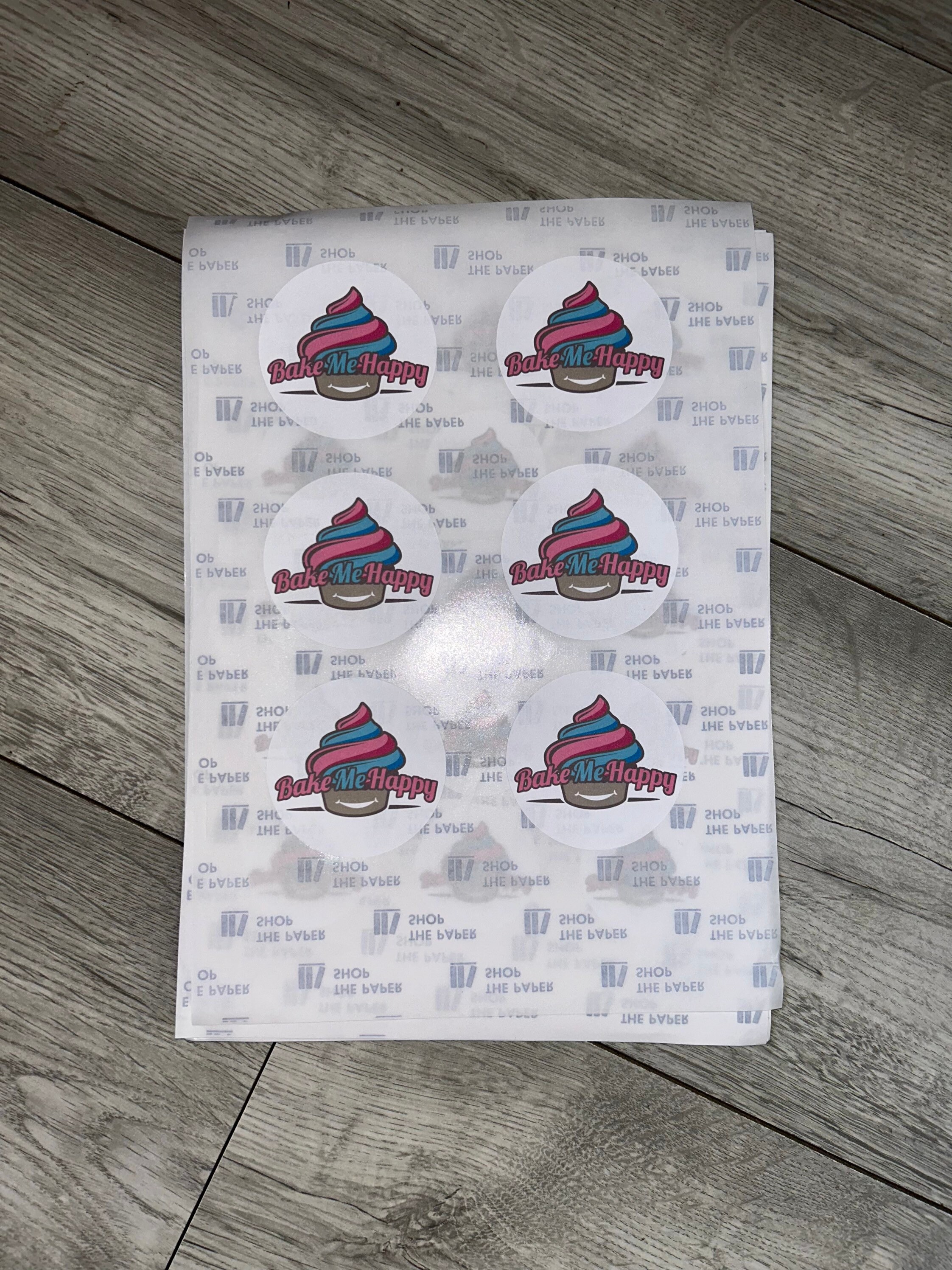 Cake Box Stickers Photo Stickers Personalised Business Logo - Etsy