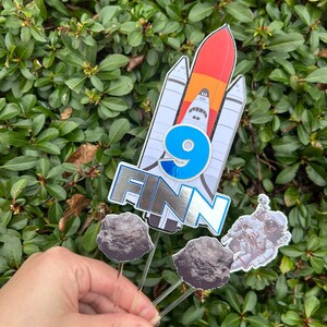 Space Cake Topper, Astronaut Cake Topper, Rocket Cake Topper, Cake ...