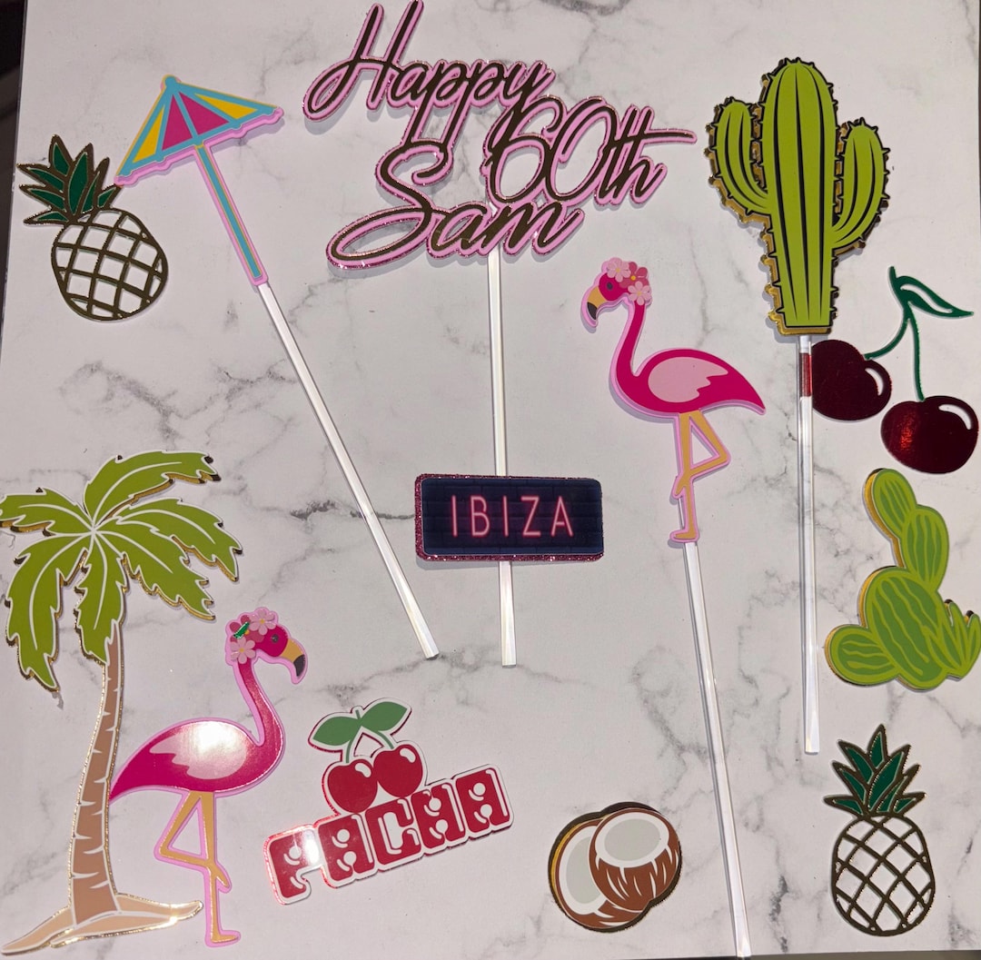 Ibiza Cake Topper, Beach Cake Topper Ibiza Rocks, Pacha Decor, Ibiza ...