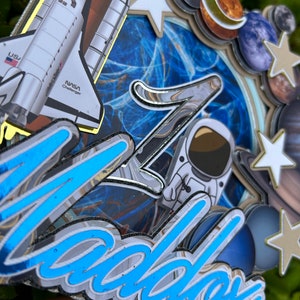 Space Cake Topper, Astronaut Cake Topper, Rocket Cake Topper, Cake ...