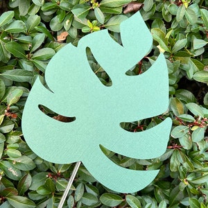 Jungle Cake Topper, Palm Leaves Cake Topper, Green Leaves, Leaf Cake ...