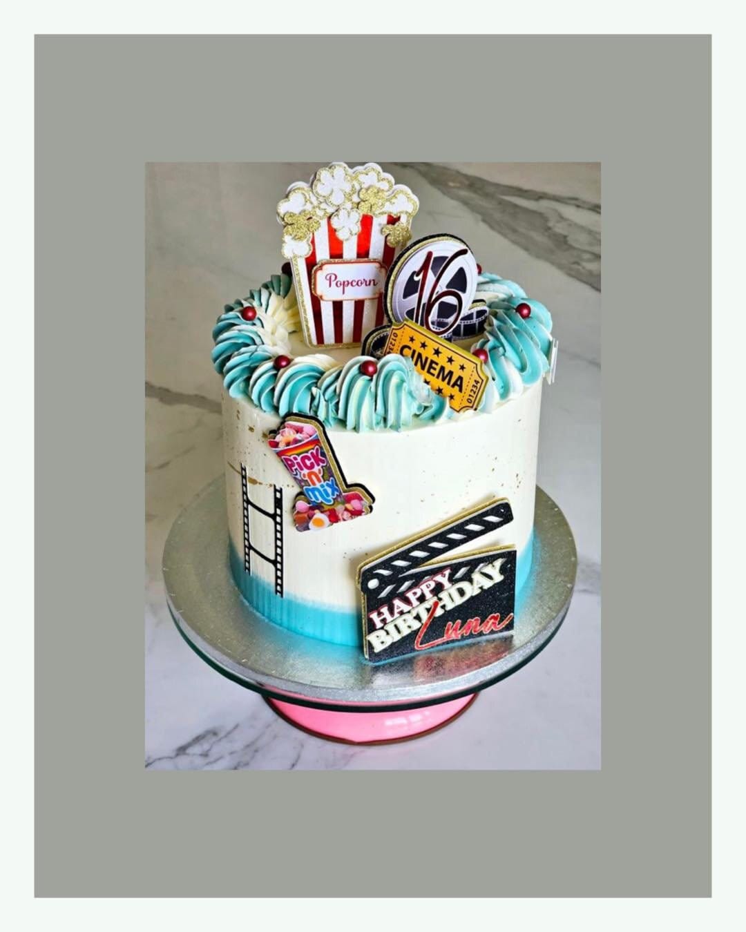 Cinema Cake Topper, Movie Cake Topper, Movie Lover Gift, Film Cake ...