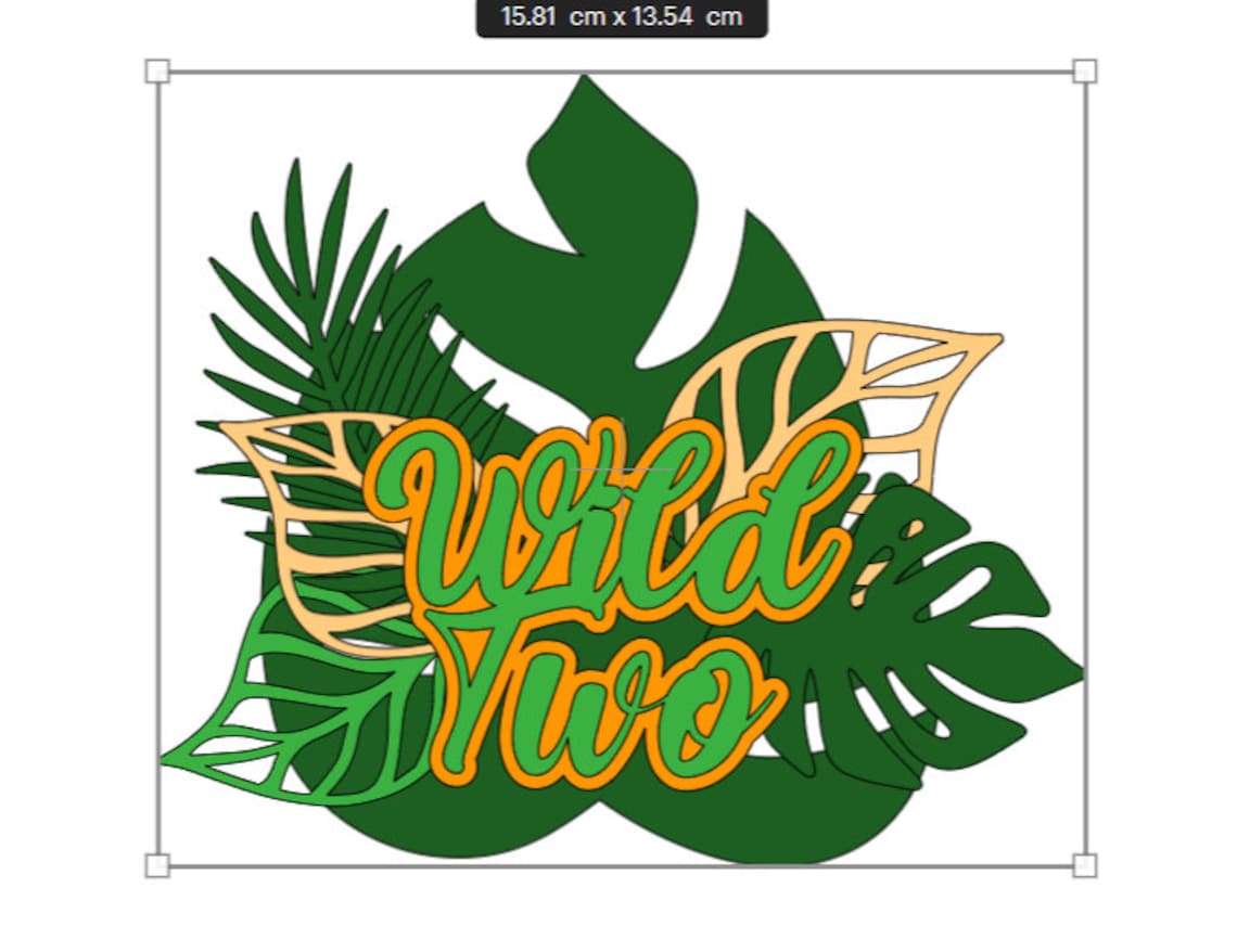 Wild Two Cake Topper Wild One Cake Topper Jungle Leave Cake - Etsy UK