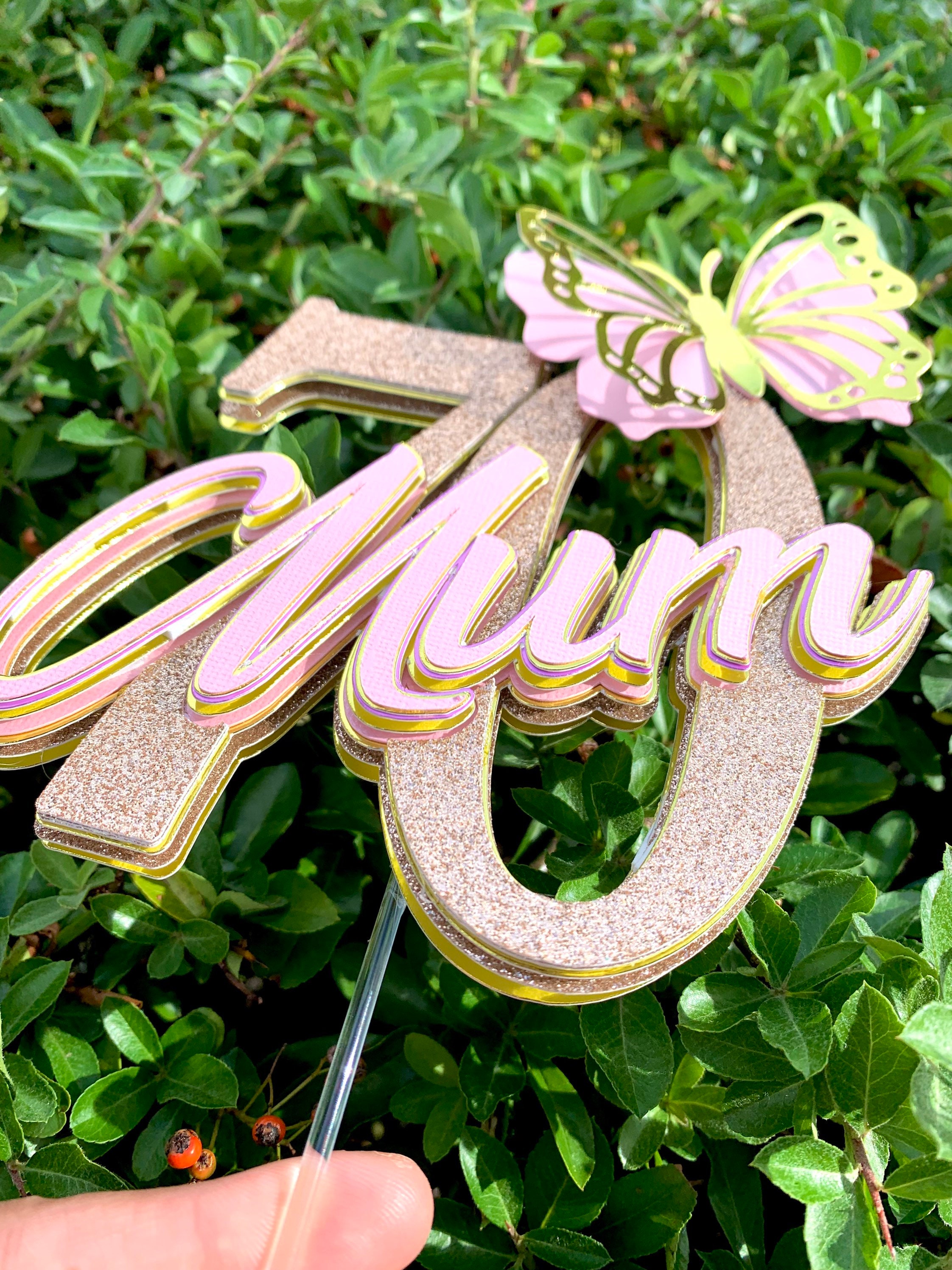 70th Cake Topper Mum Cake Topper Happy 70th Birthday Cake - Etsy
