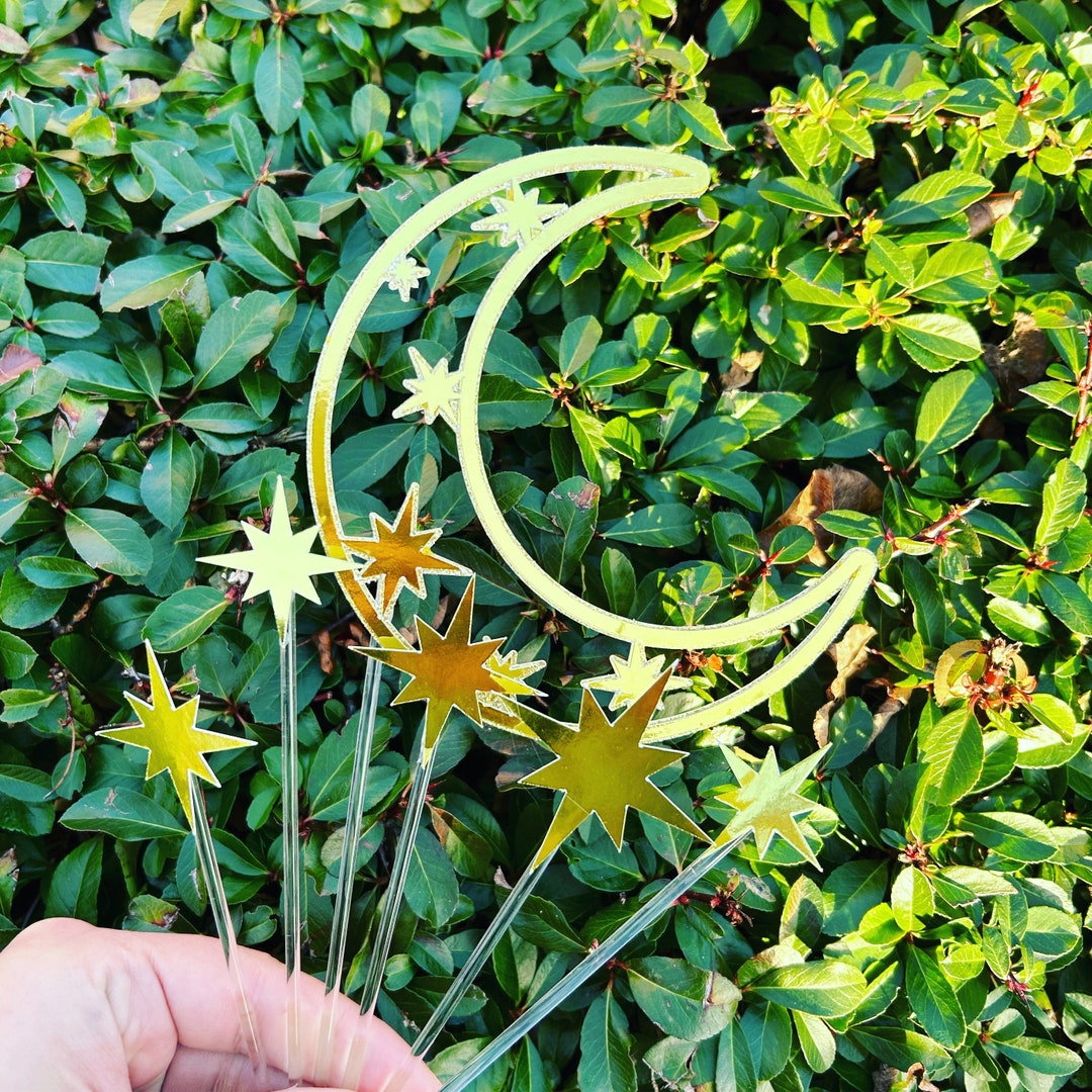 Moon Cake Topper, Stars Cake Topper, Baby Moon Cake Topper, First ...