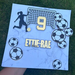 Personalised Girls Football Cake Toppers, Football Cake Decorations ...