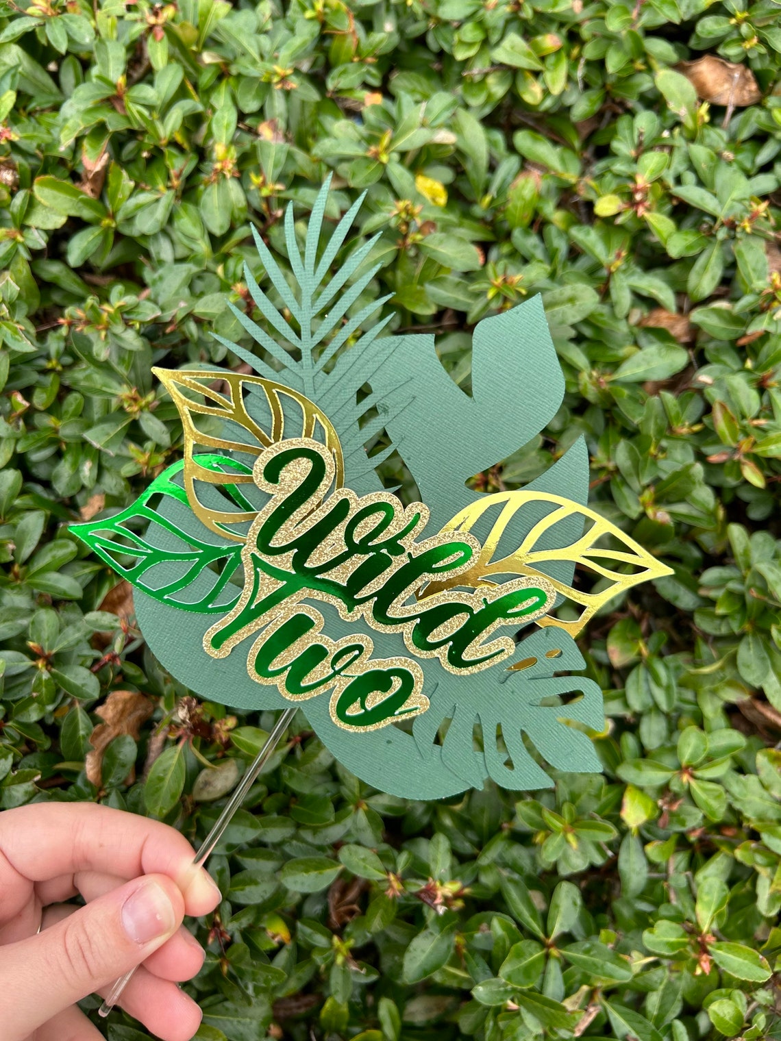 Wild Two Cake Topper Wild One Cake Topper Jungle Leave Cake - Etsy UK