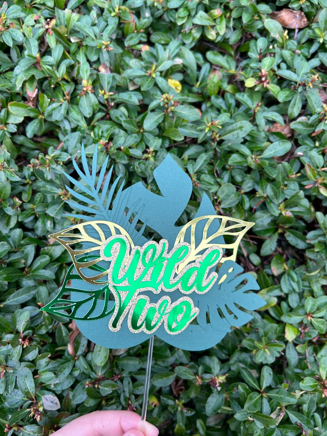 Wild Two Cake Topper Wild One Cake Topper Jungle Leave Cake - Etsy UK