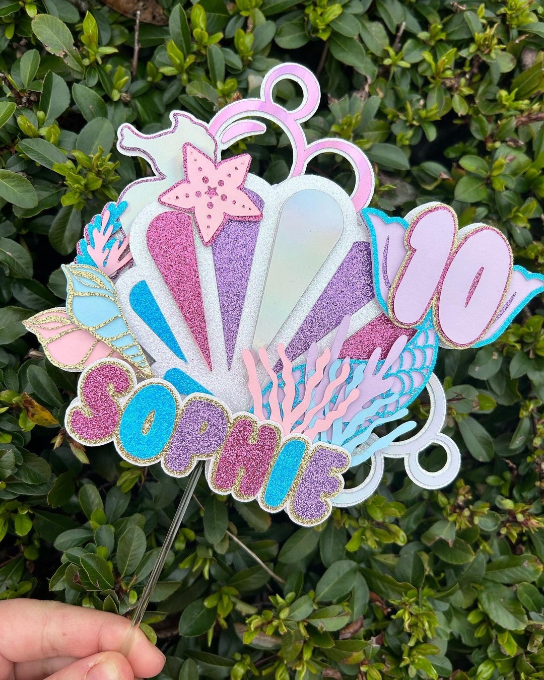 Mermaid Cake Topper, Seashell Cake Topper, Under the Sea Cake Topper ...