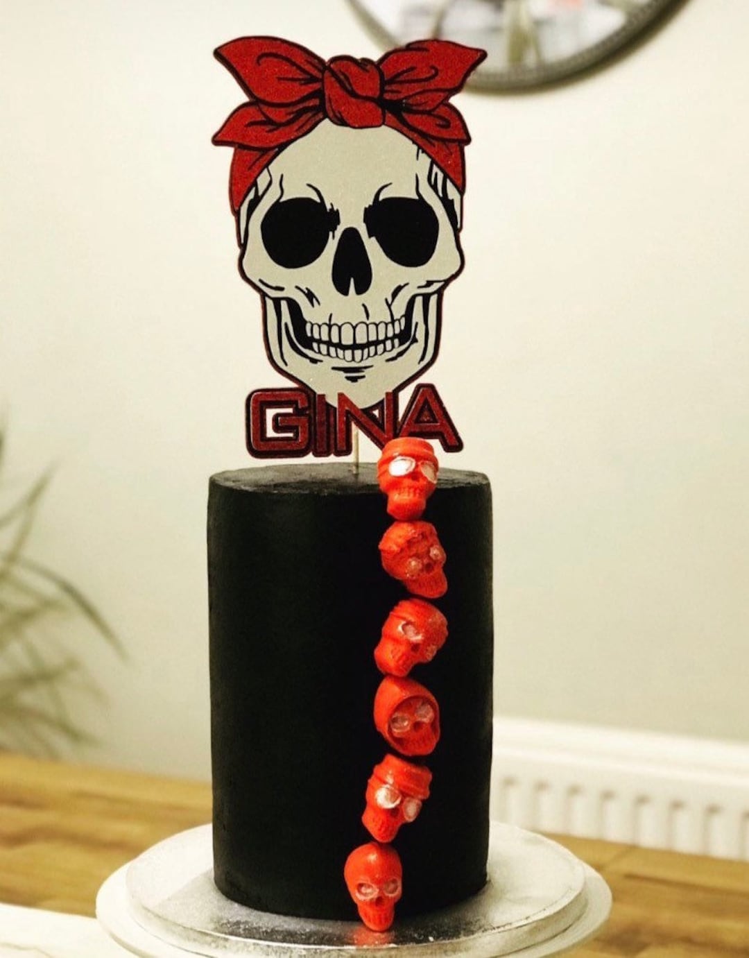 Gothic Cake Topper, Skull Cake Toppers, Dead Skull Cake Topper, Gothic ...