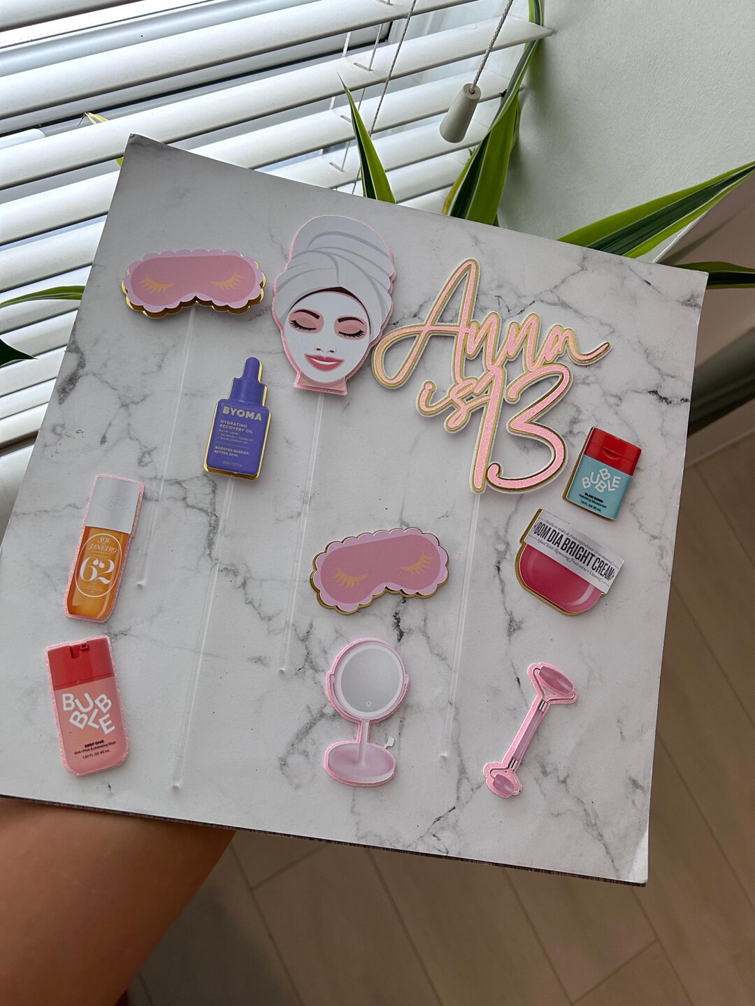 Pamper Cake Topper, Beauty Cake Topper, Cake Decorations, Pamper Party ...