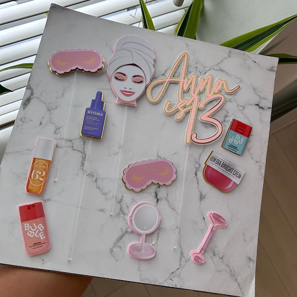 Pampering Cake Topper - Etsy UK