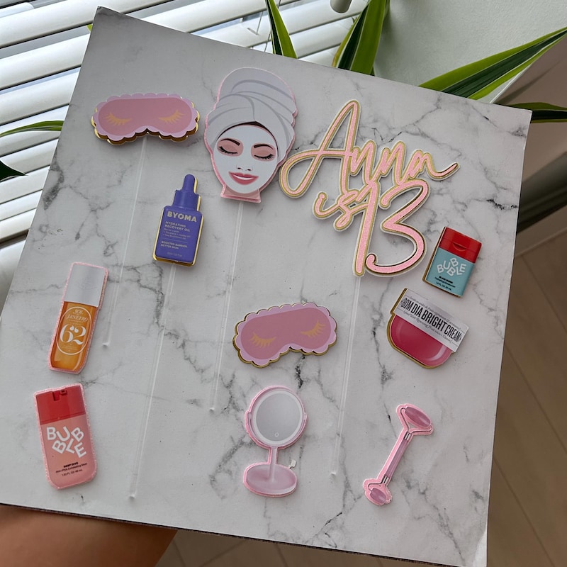 Pampering Cake Topper - Etsy UK