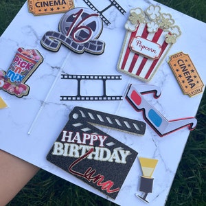 Cinema Cake Topper, Movie Cake Topper, Movie Lover Gift, Film Cake ...