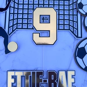 Personalised Girls Football Cake Toppers, Football Cake Decorations ...