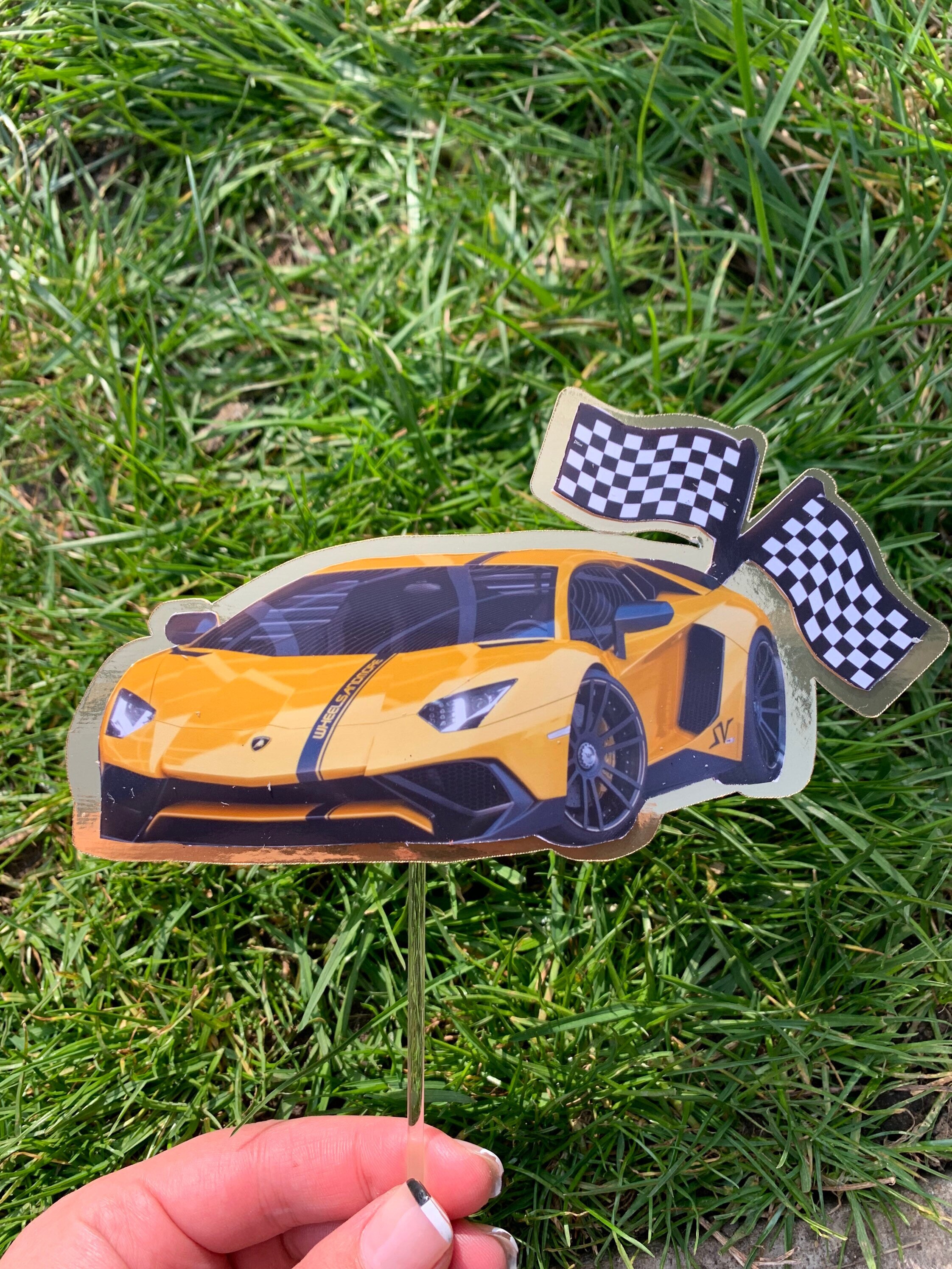 Personalised Lamborghini Cake Topper | Supercar Birthday Cake ...