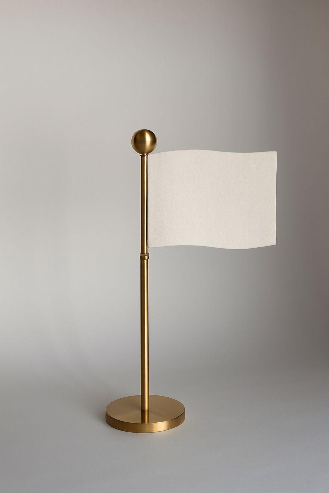 Minimal Solid Brass Flagpole Stand | Handmade Desk & Office Decor - Etsy