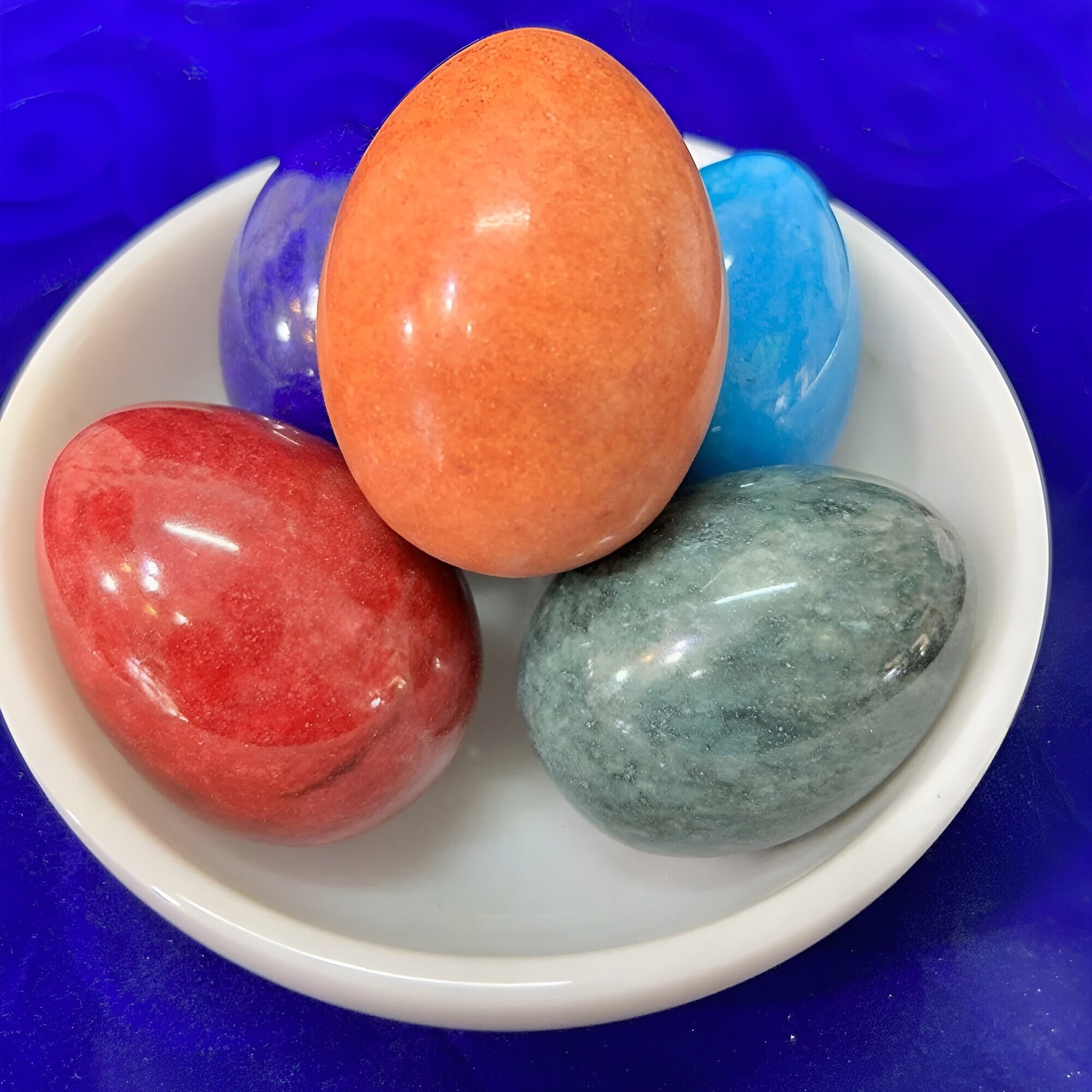 5 Polished Onyx Eggs || Set of Five || Marble Egg || Alabaster Egg || Onyx Egg || Decorative Egg ...