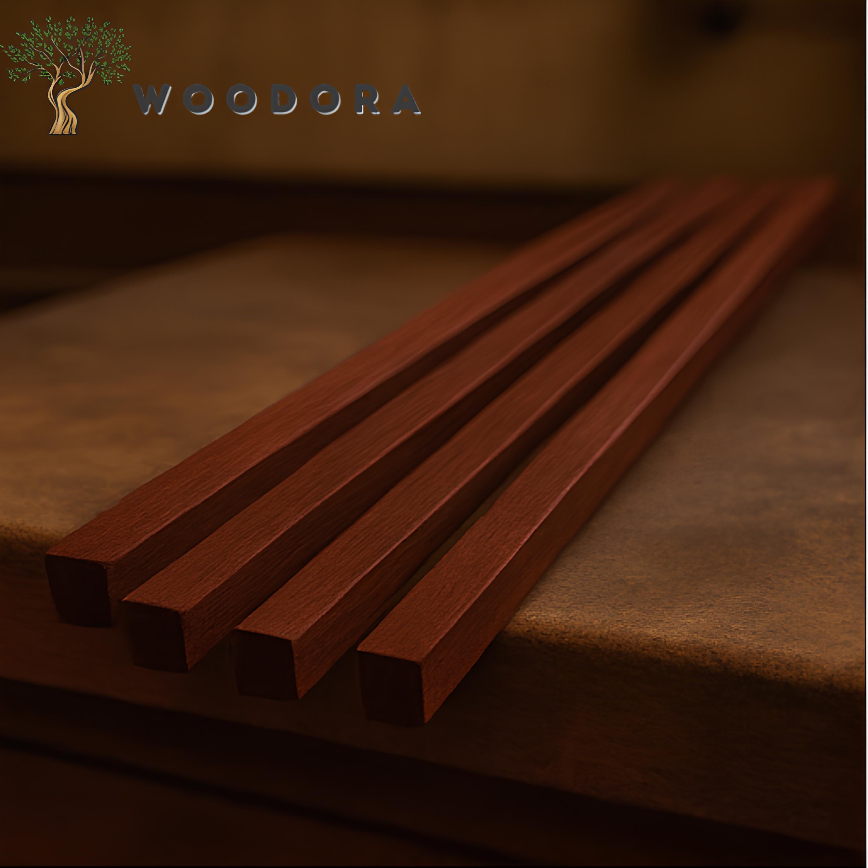 5-piece mahogany wood battens | Smooth Hardwood Strips for Crafts ...