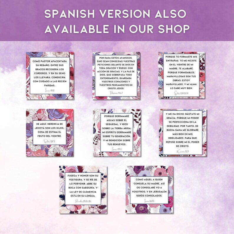 Scripture Verse Cards for Mothers, Motherhood, KJV Scripture Cards ...