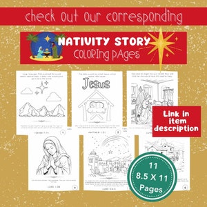 Nativity Story Sequencing Cards | Instant Download | Coloring Cards ...