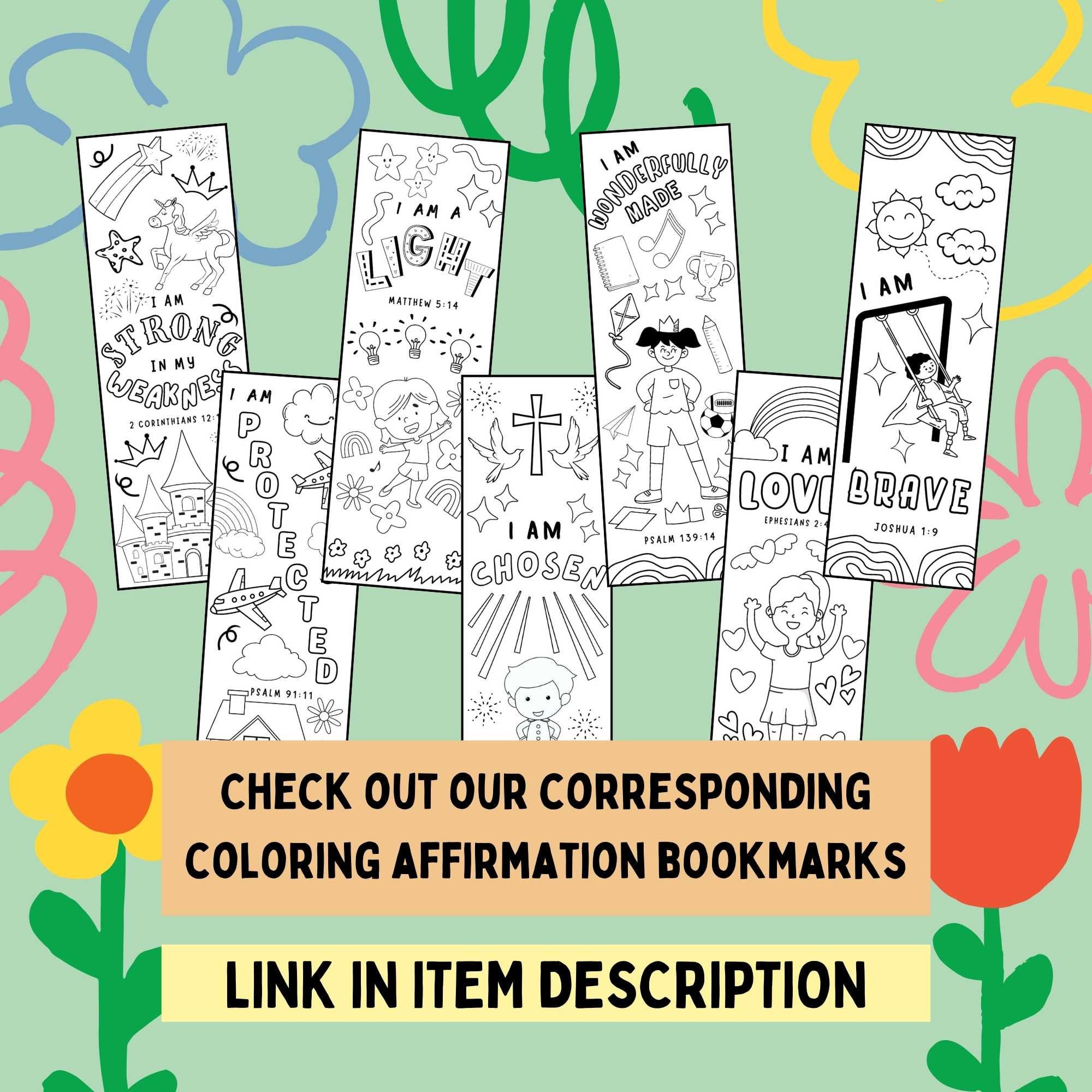 Biblical Affirmation Coloring Pages for Kids | Instant Download ...