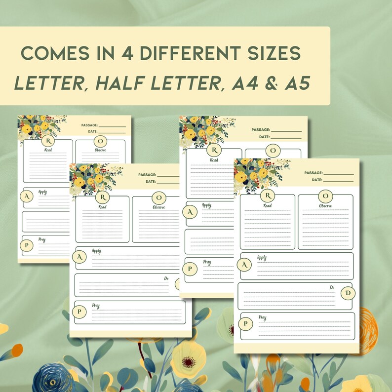 Bible Reading Reflection Printable, Reflection Notes, Church Notes ...