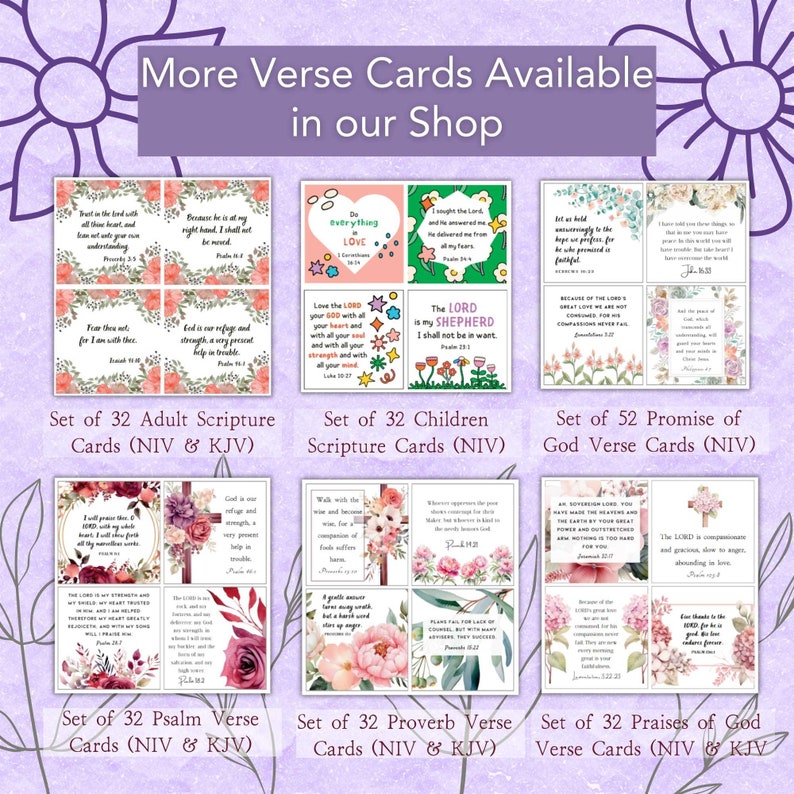 Women of God Verse Cards: KJV Scripture Printables (digital Download ...