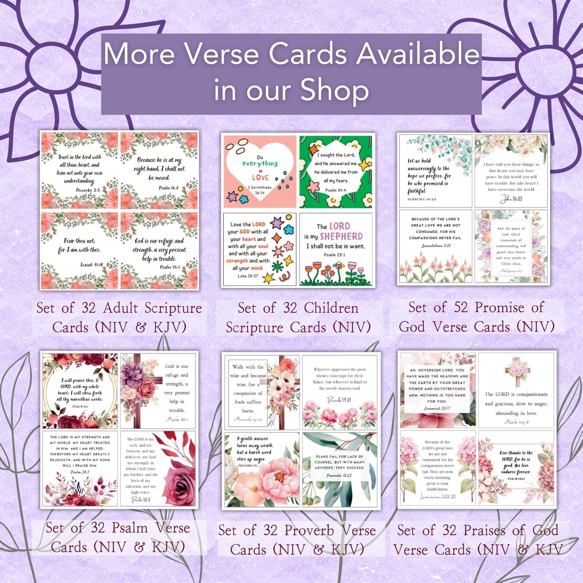 Women of God Scripture Cards, KJV Scripture Cards, Scripture Printable ...
