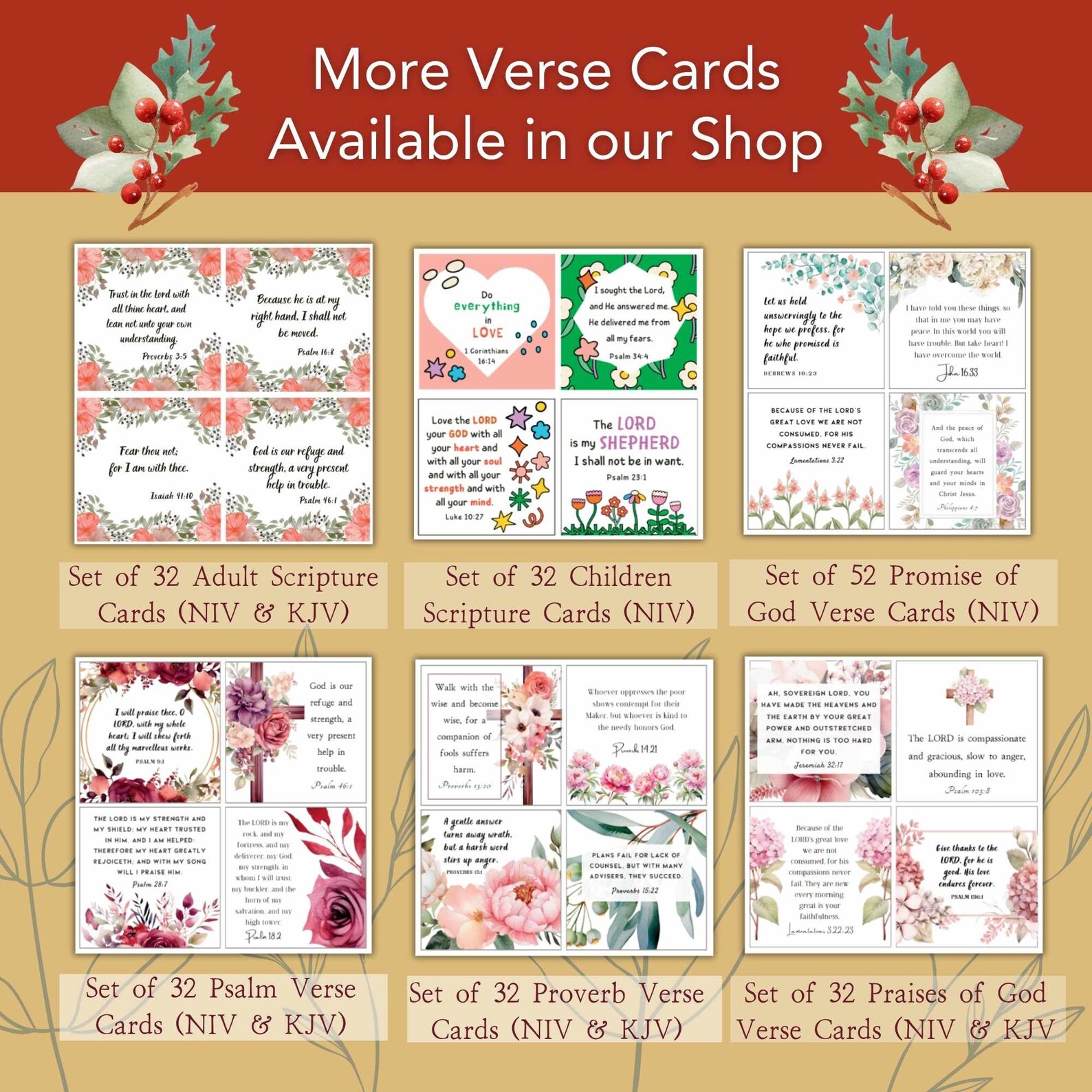 Nativity Scripture Cards, KJV Scripture Cards, Scripture Printable ...
