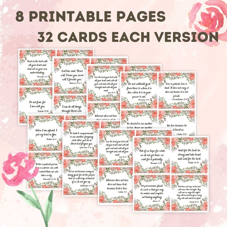 Scripture Cards, KJV Scripture Cards, Scripture Printable, Verse Cards ...