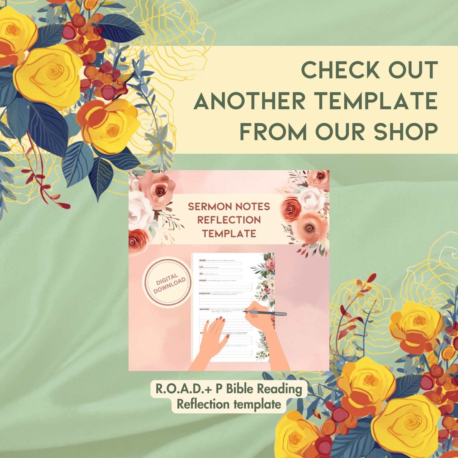 Bible Reading Reflection Printable, Reflection Notes, Church Notes ...