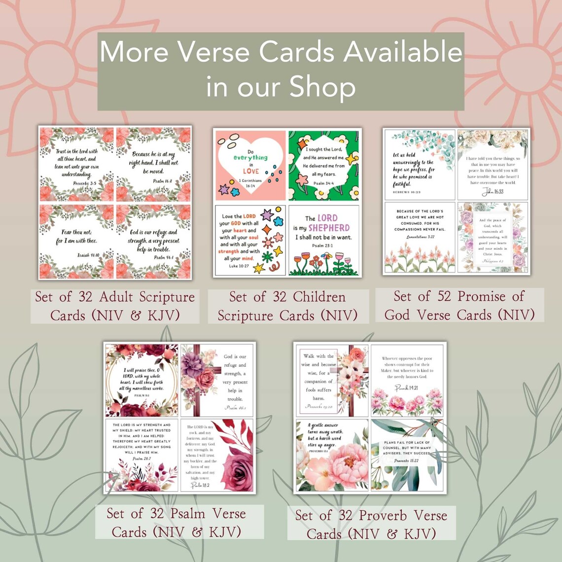 Scripture Cards, KJV Scripture Cards, Scripture Printable, Verse Cards ...