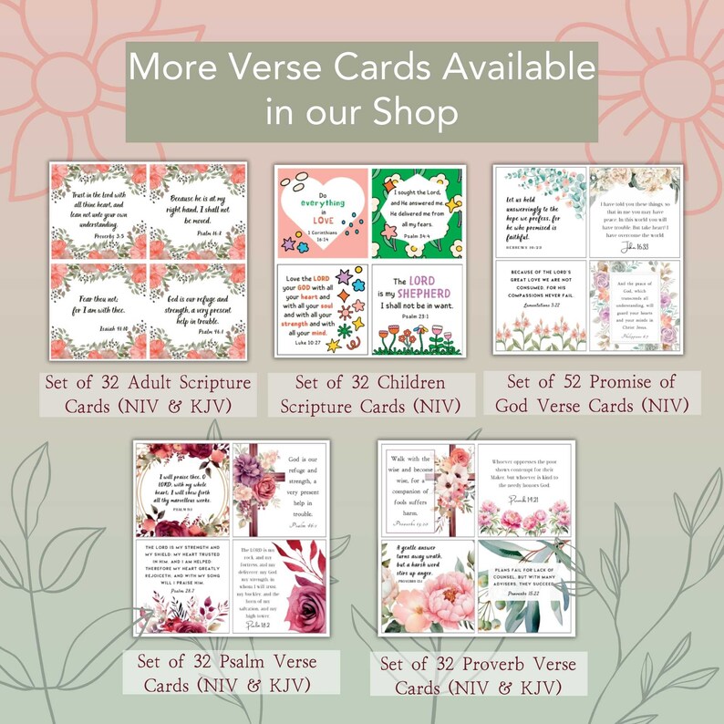Scripture Cards, KJV Scripture Cards, Scripture Printable, Verse Cards ...