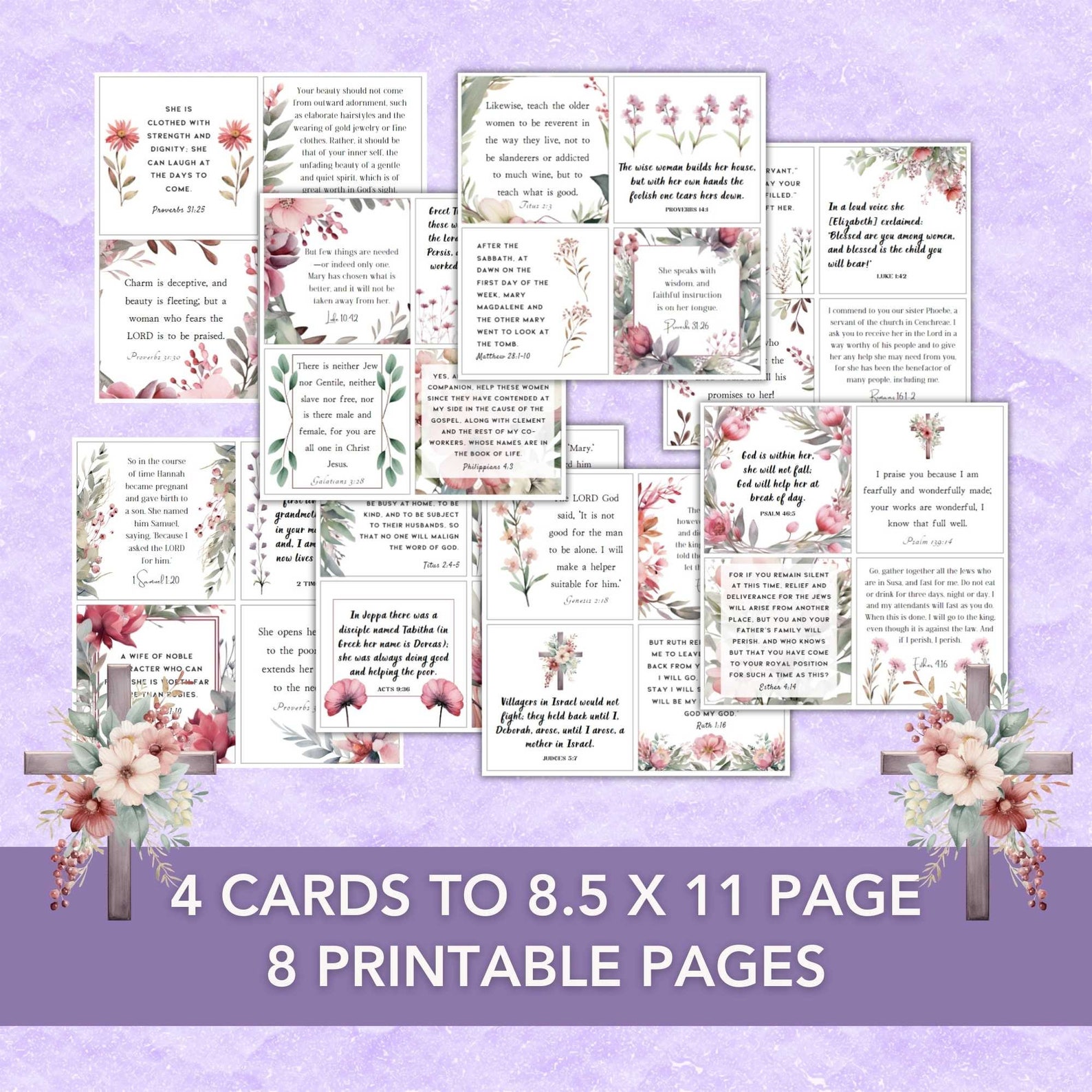 Women of God Scripture Cards, KJV Scripture Cards, Scripture Printable ...