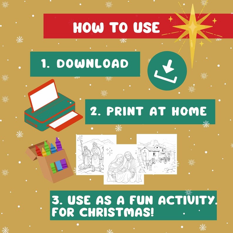 Nativity Story Sequencing Cards | Instant Download | Coloring Cards ...