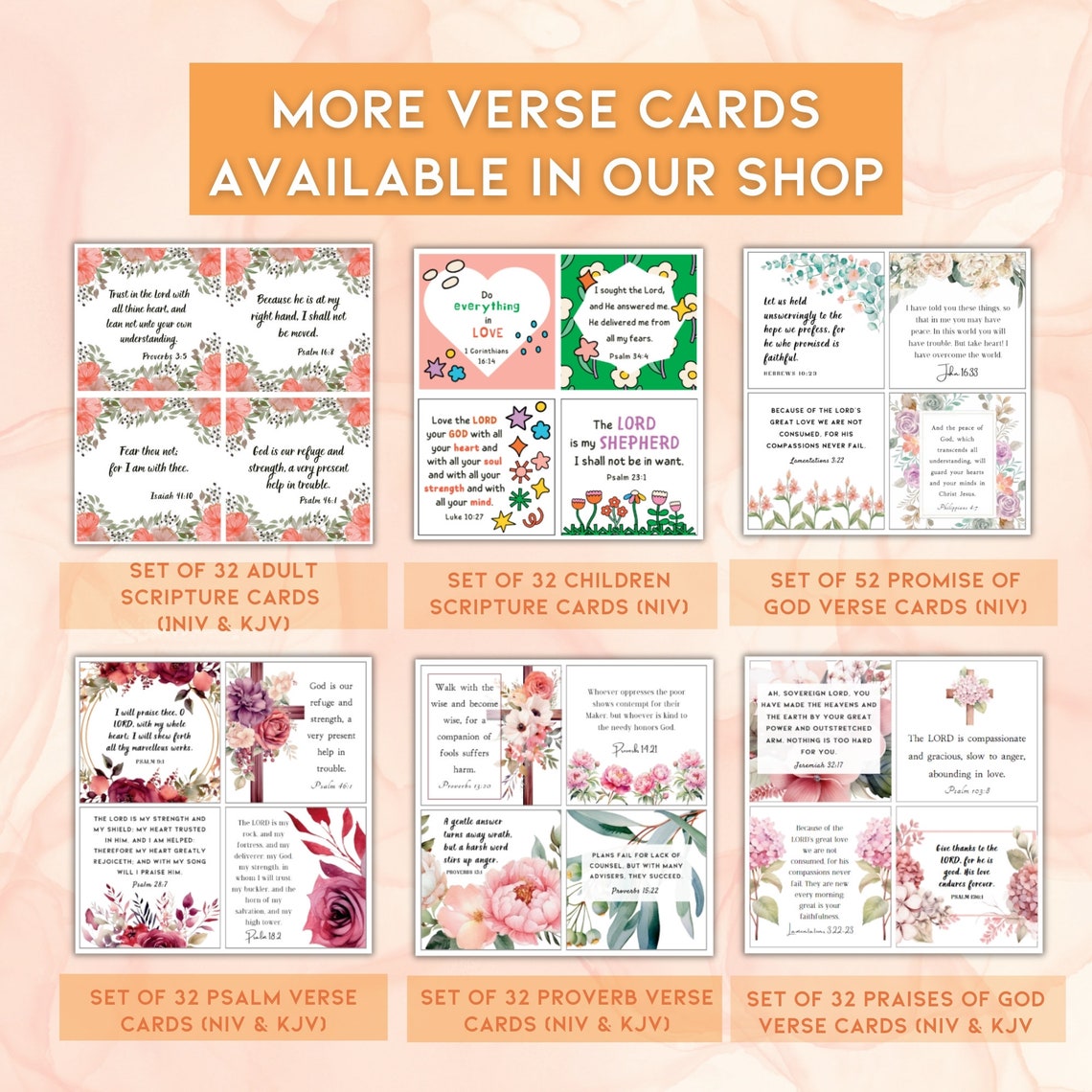 Bible Verse Cards on Evangelism, KJV & NIV Scripture Printables for ...