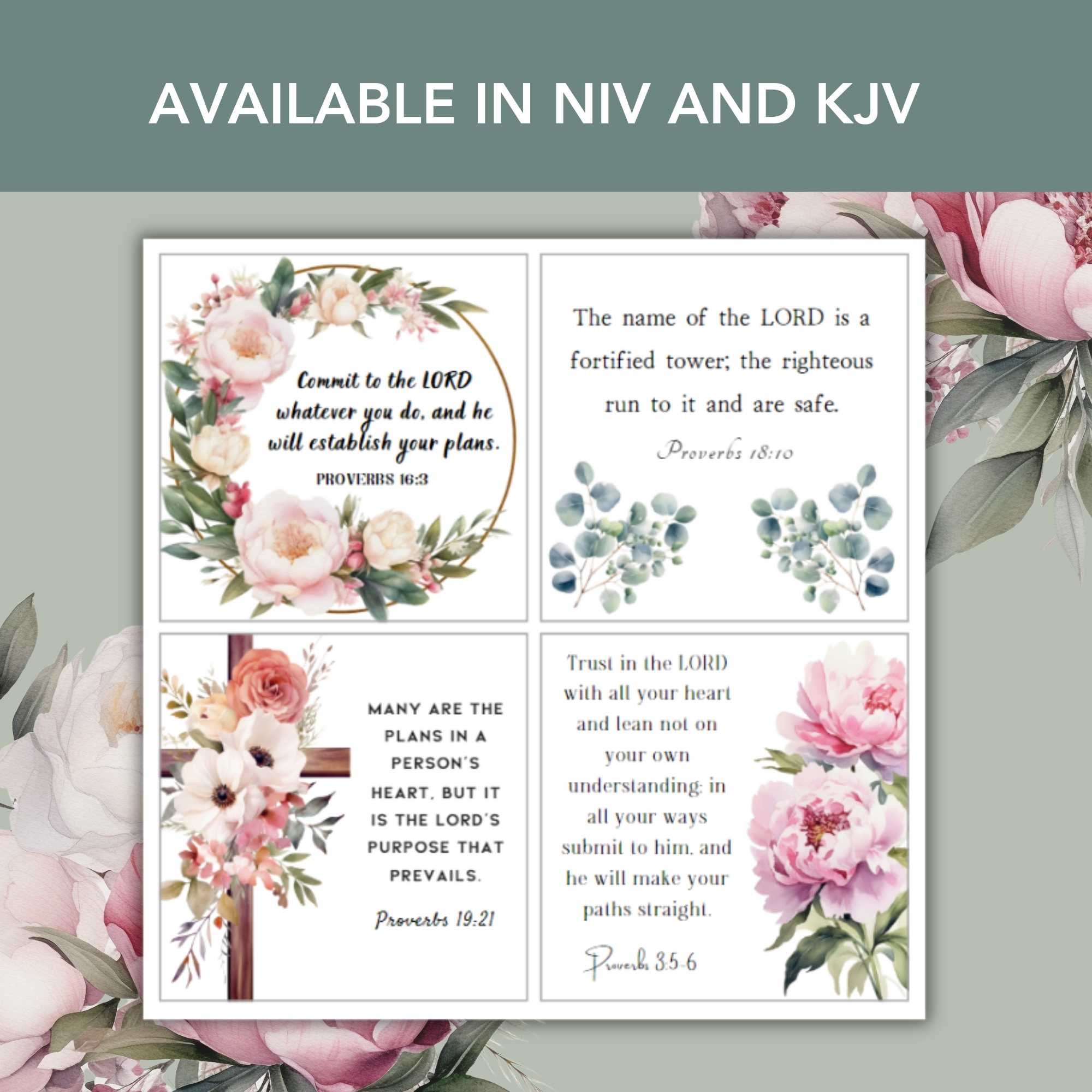 Proverb Scripture Cards, KJV Scripture Cards, Scripture Printable ...