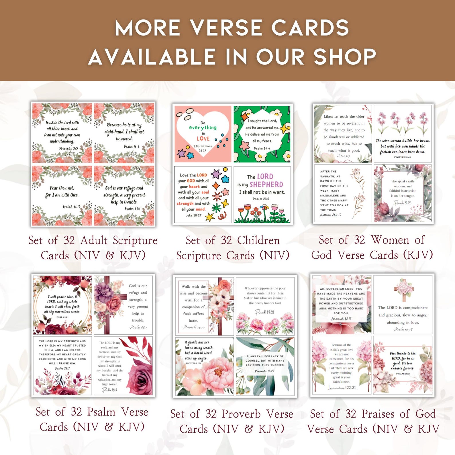 Midday Prayer Cards, Verse Cards, KJV & NIV Scripture Printables for ...