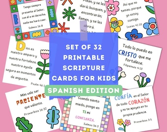 Spanish Scripture Cards for Kids, Spanish Bible Verse for Kids ...