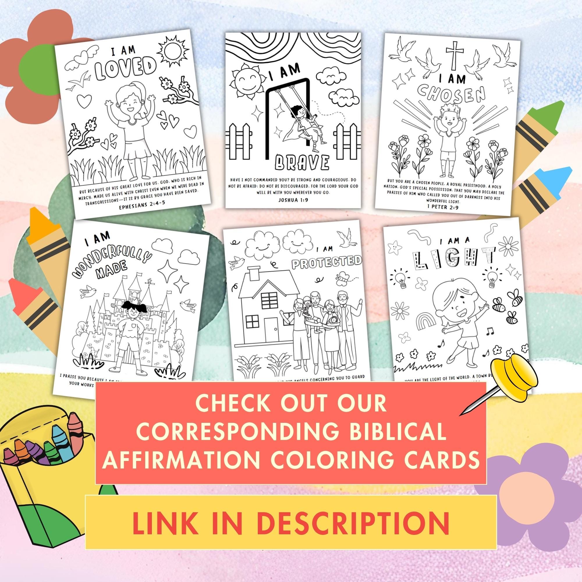 Spanish Biblical Affirmation Coloring Bookmarks for Kids (digital ...