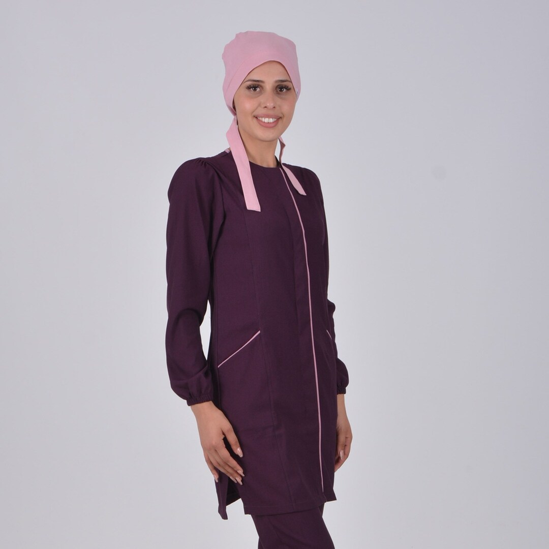 Scrub Set for Nurseeggplant Purple Soft Hijab Lycra Viscosel - Etsy UK