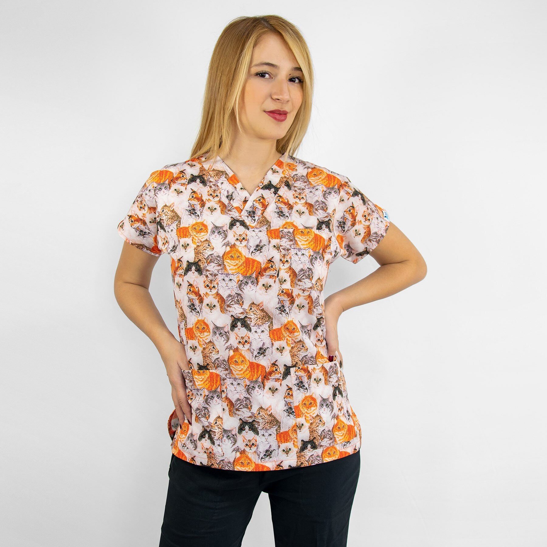 Animal Scrub Tops Women