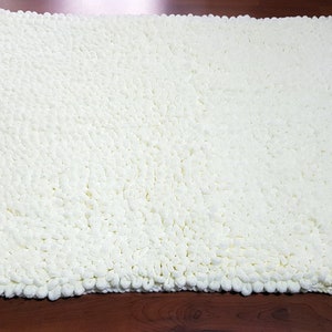 White Carpet Rug Small Handwoven for Bedroom, Living Room, Kids Room ...