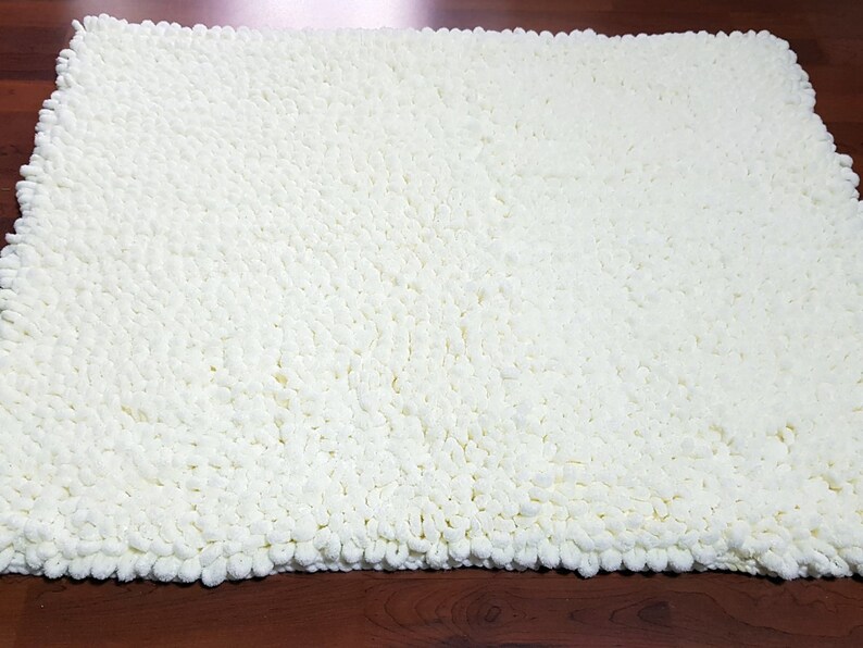 White Carpet Rug Small Handwoven for Bedroom, Living Room, Kids Room ...
