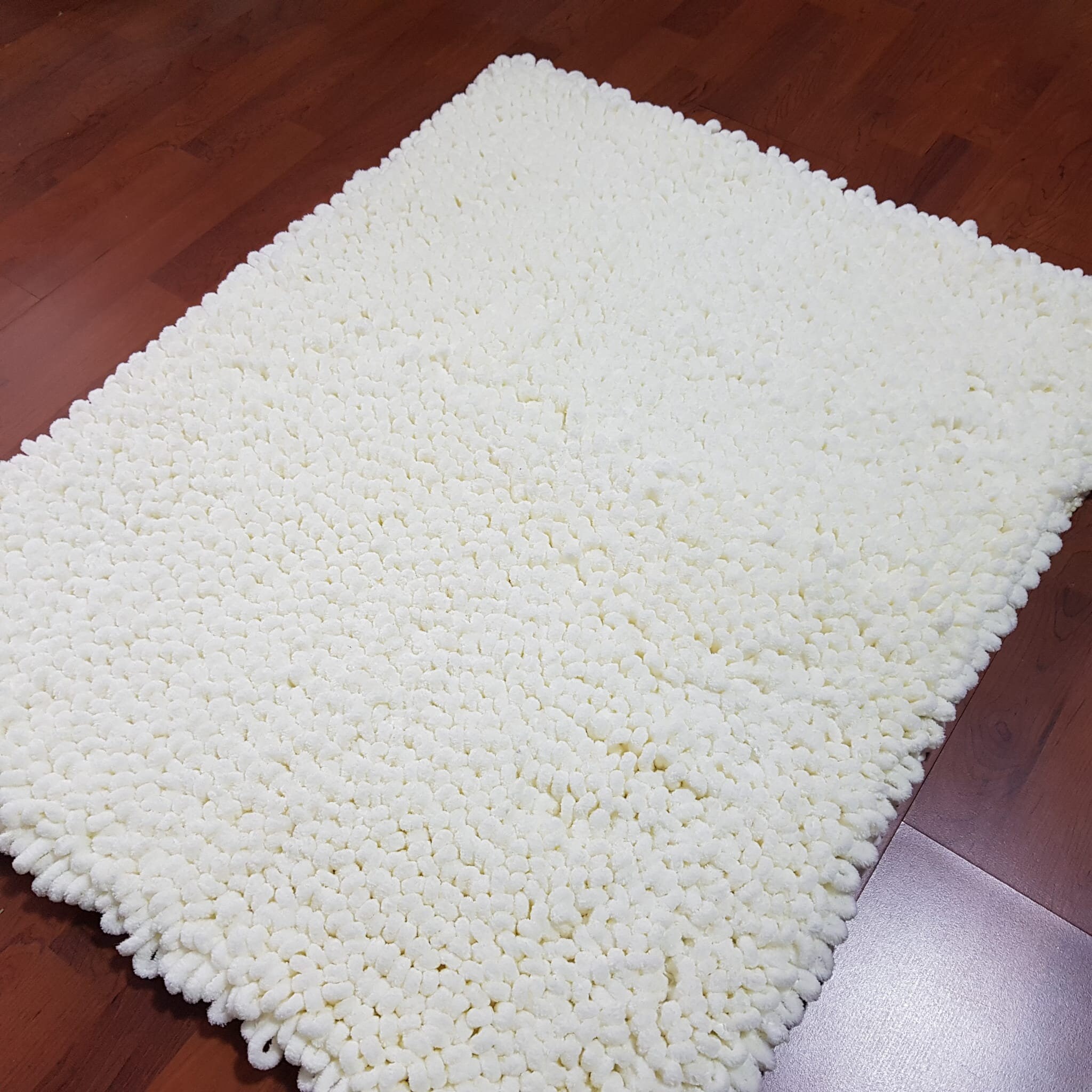 White Carpet Rug Small Handwoven for Bedroom, Living Room, Kids Room ...