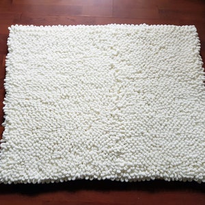 White Carpet Rug Small Handwoven for Bedroom, Living Room, Kids Room ...