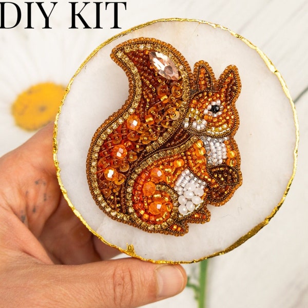 Squirrel Brooch - Etsy